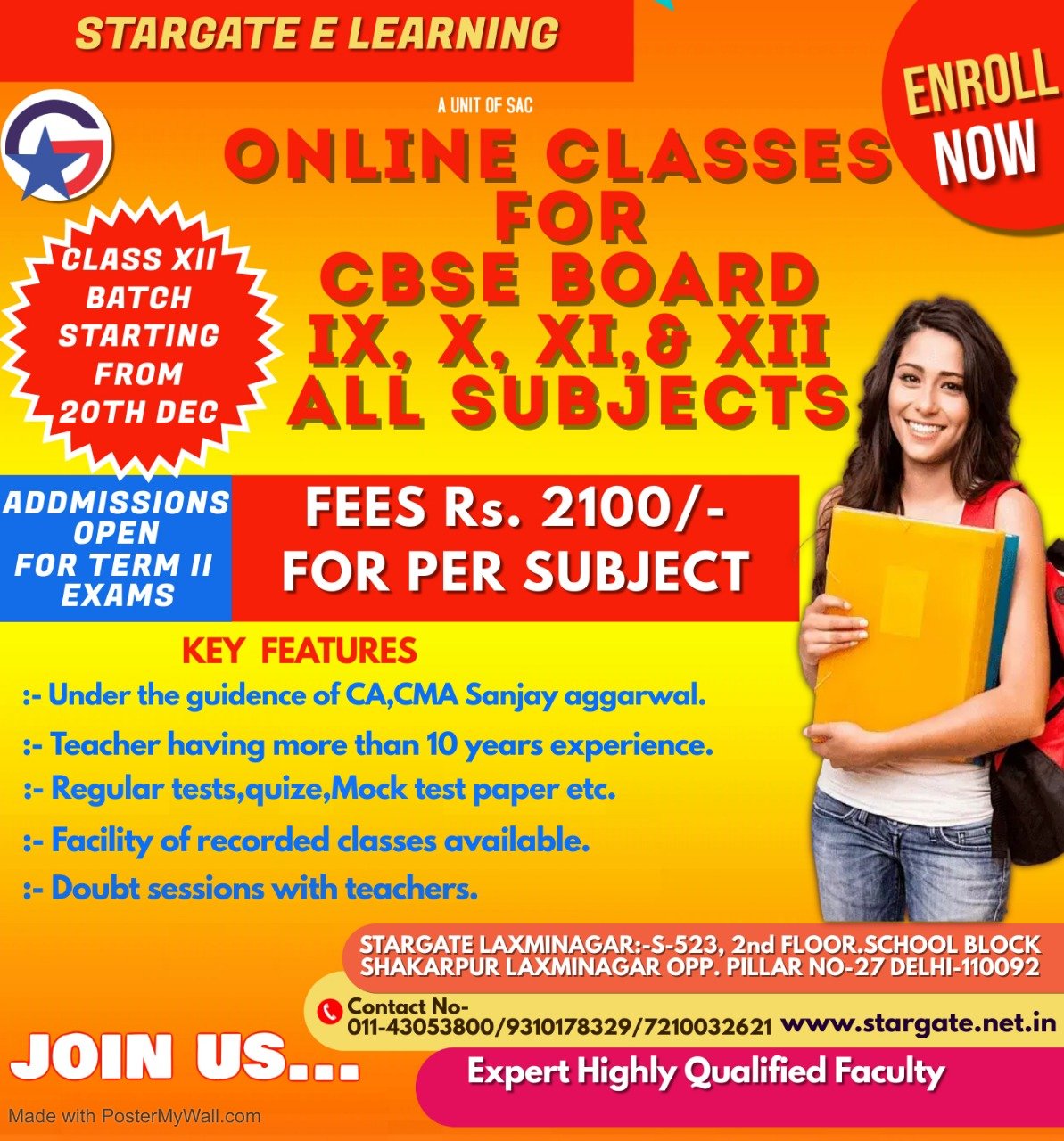 Online Classes For CBSE Board Class 9th To 12th All Subjects For Term 2